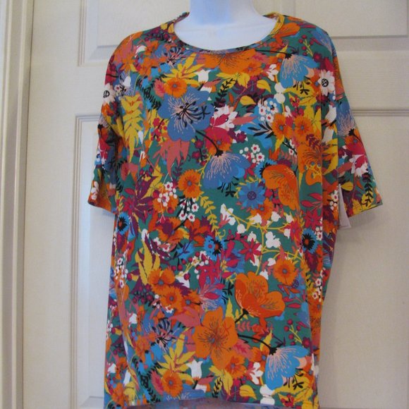 LuLaRoe | Tops | 25 Lularoe Irma Tunic Xxs 2xs Nwt Tropical Print ...
